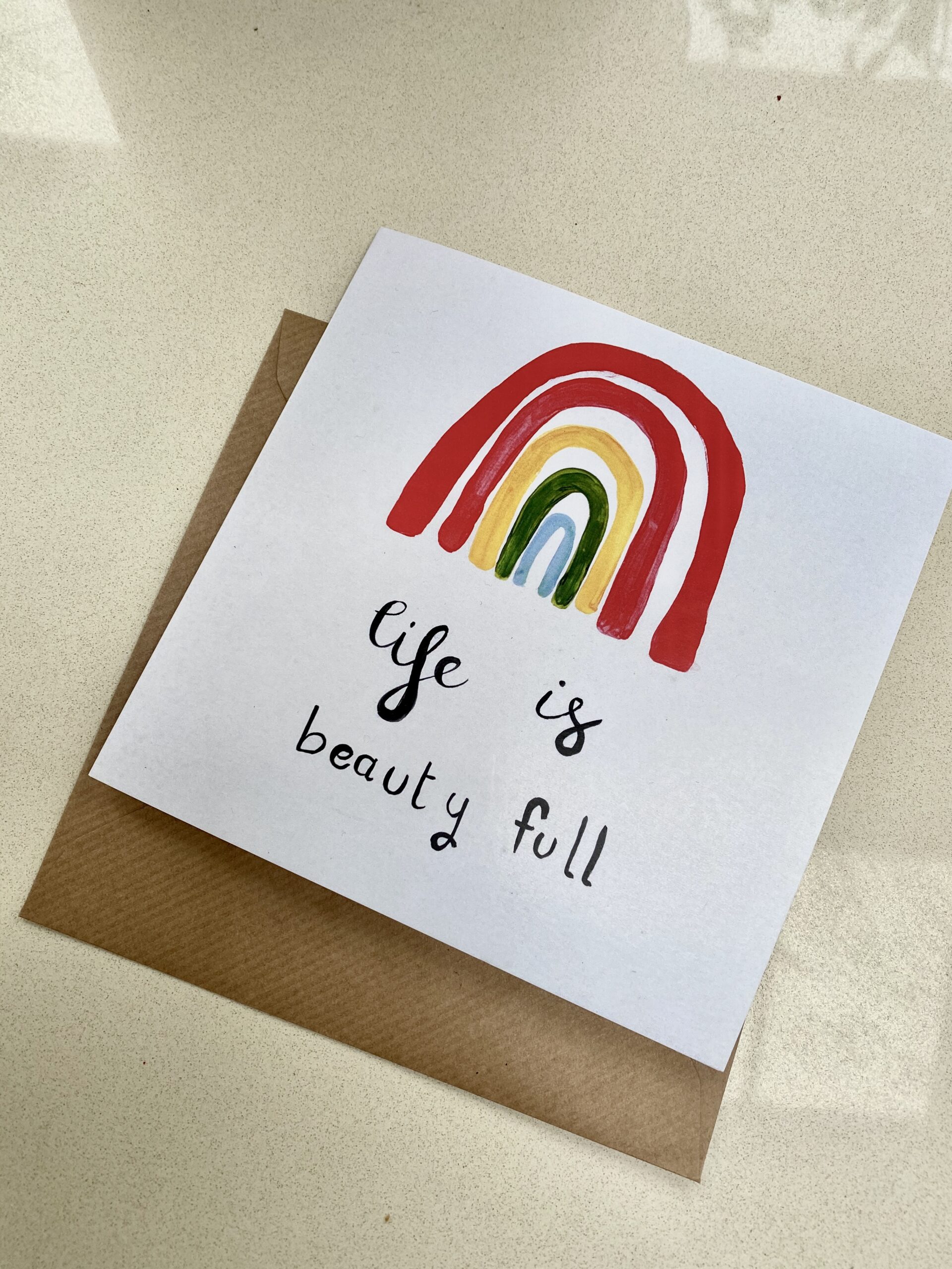 Rainbow greeting card design - Alison Clarke